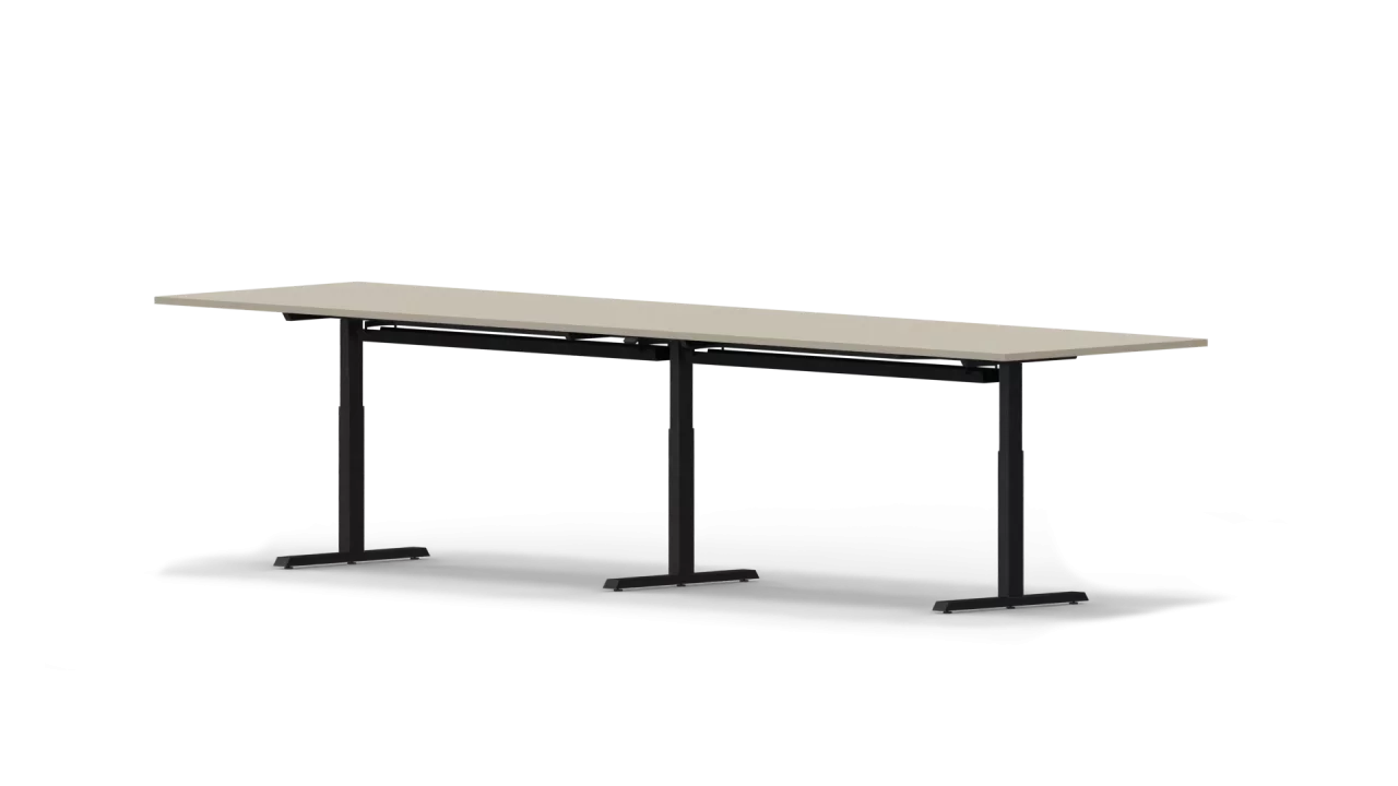 L-Line - Two-piece desk with electric height adjustment - Maro